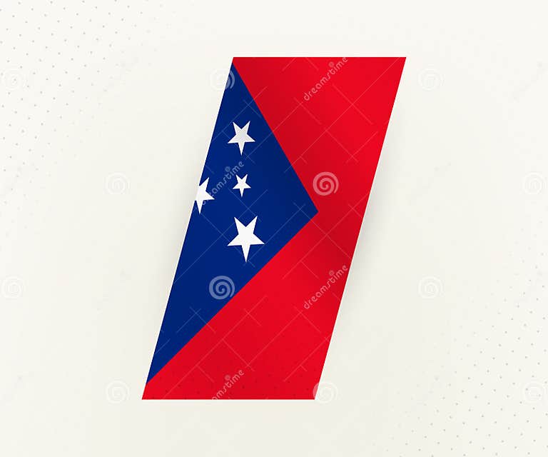 Abstract Modern Vertical Flag of Samoa on Beige Background with Dots ...