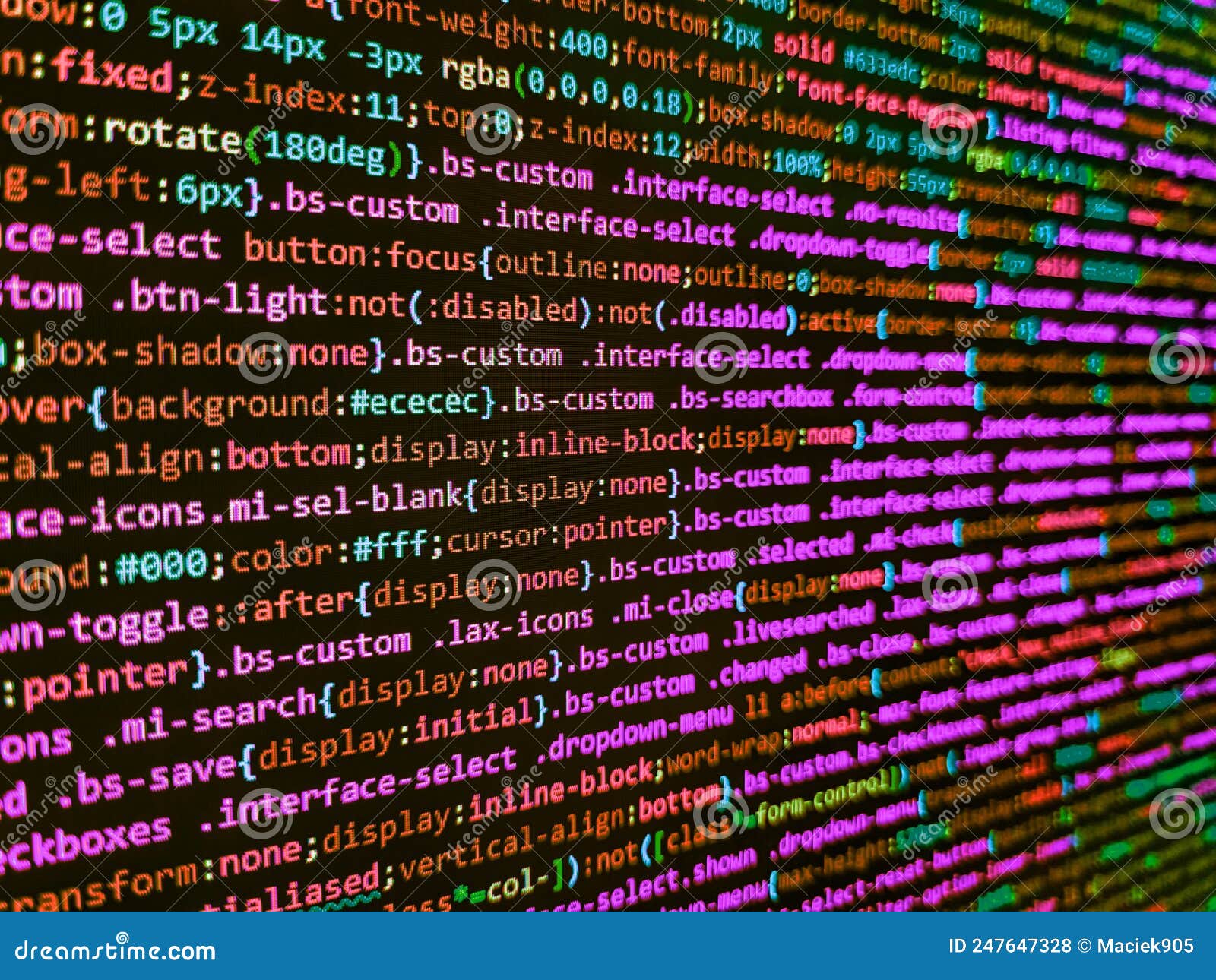 Abstract Modern Virtual Computer Script Computing Cyberspace Future