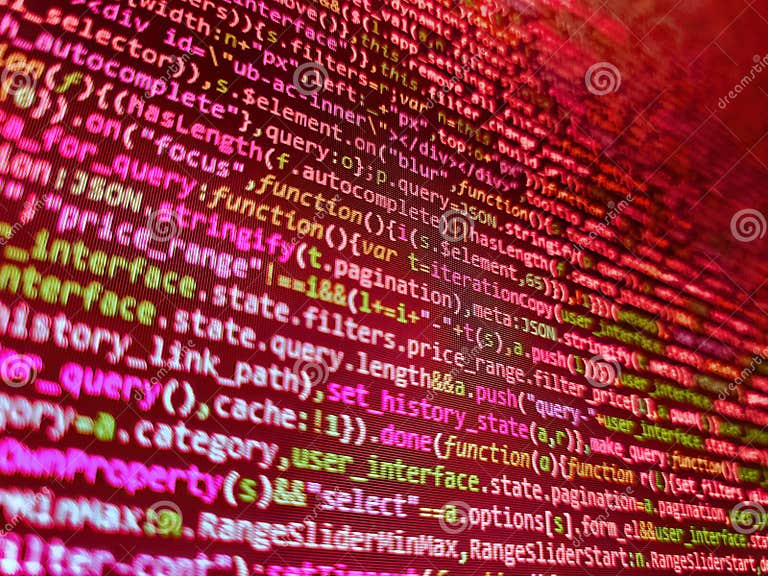 Abstract Modern Virtual Computer Script Javascript Functions