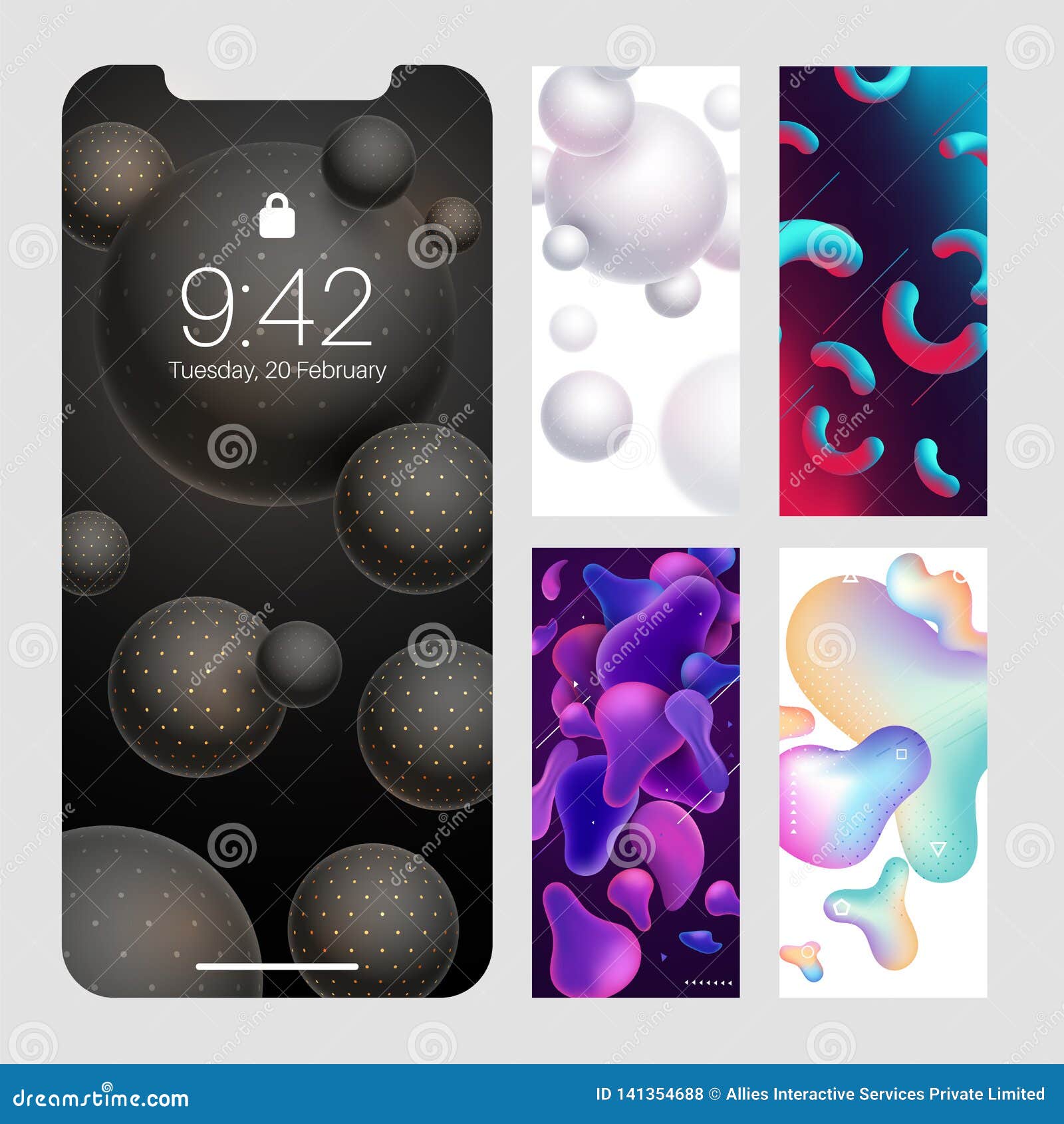 Abstract Modern Wallpaper Designs for Smartphone Window. Stock ...