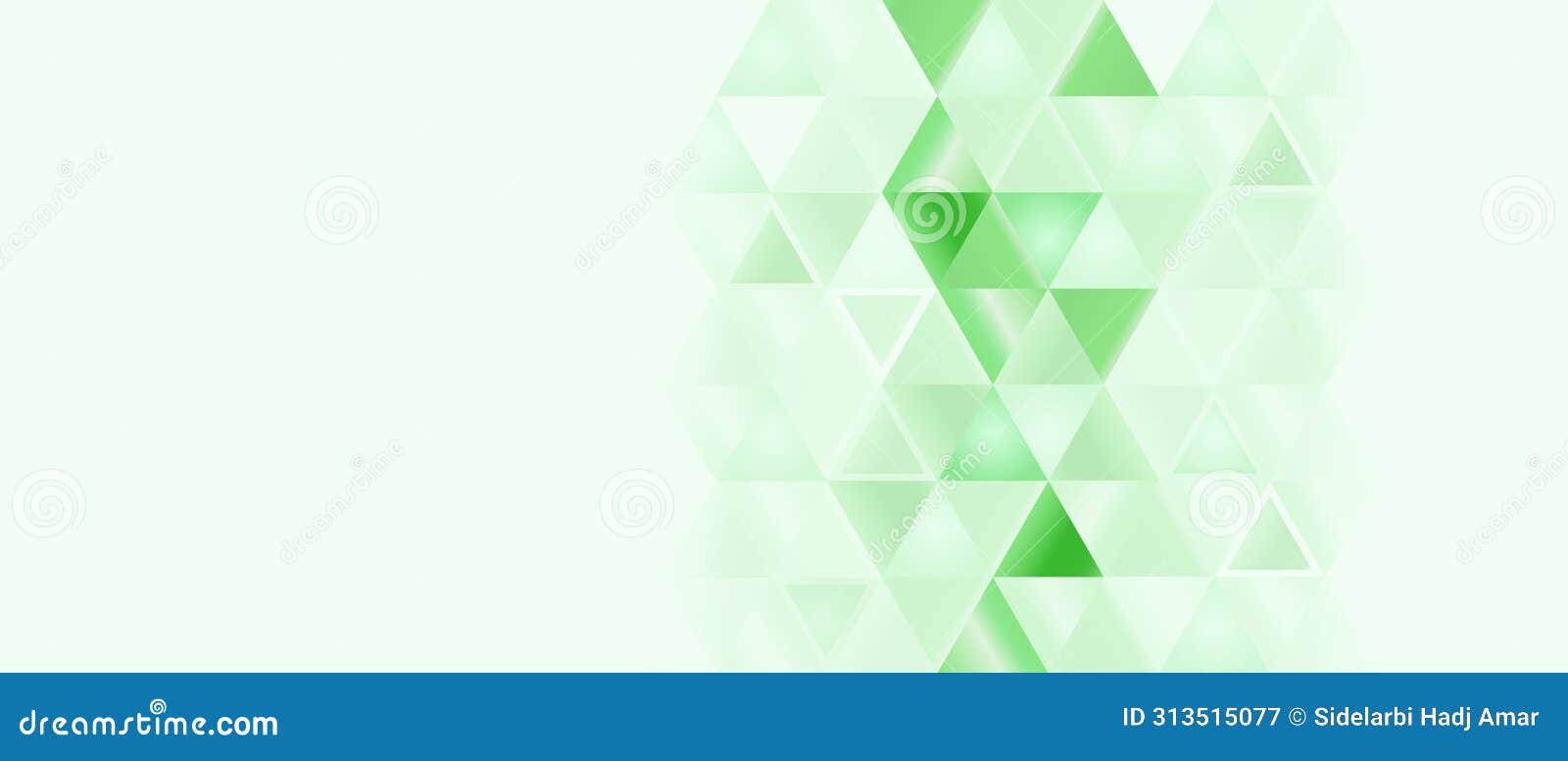Abstract Modern White Background with Green Triangle Stock Illustration ...