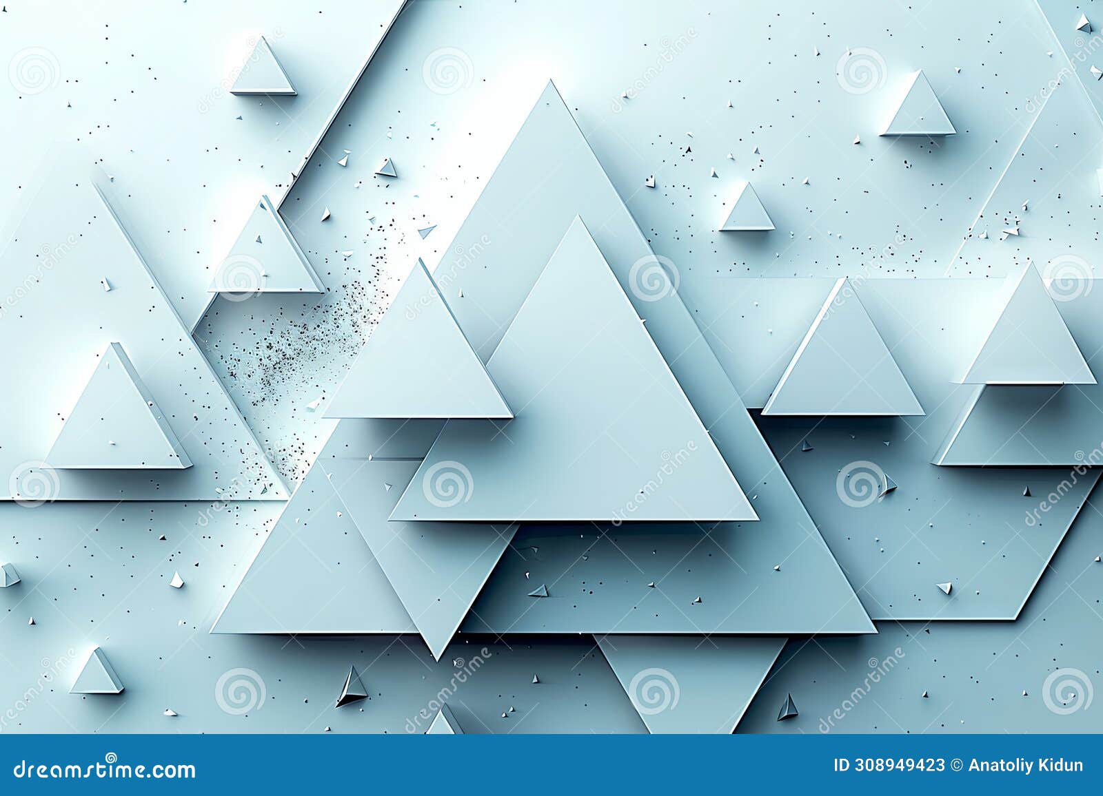 Abstract Modern White Triangle Gradient, in the Style of Rectangular ...