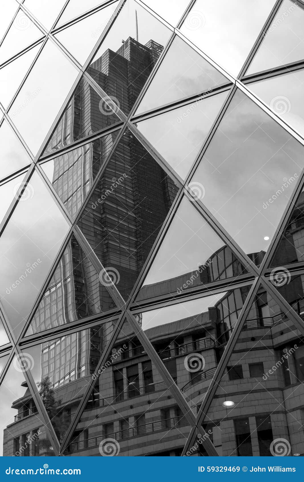 Abstract Modern Window Building Reflection Stock Image - Image of ...