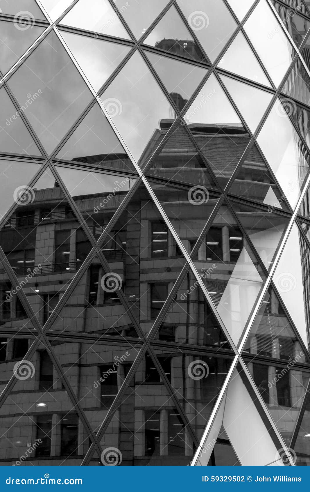 Abstract Modern Window Building Reflection Stock Photo - Image of ...