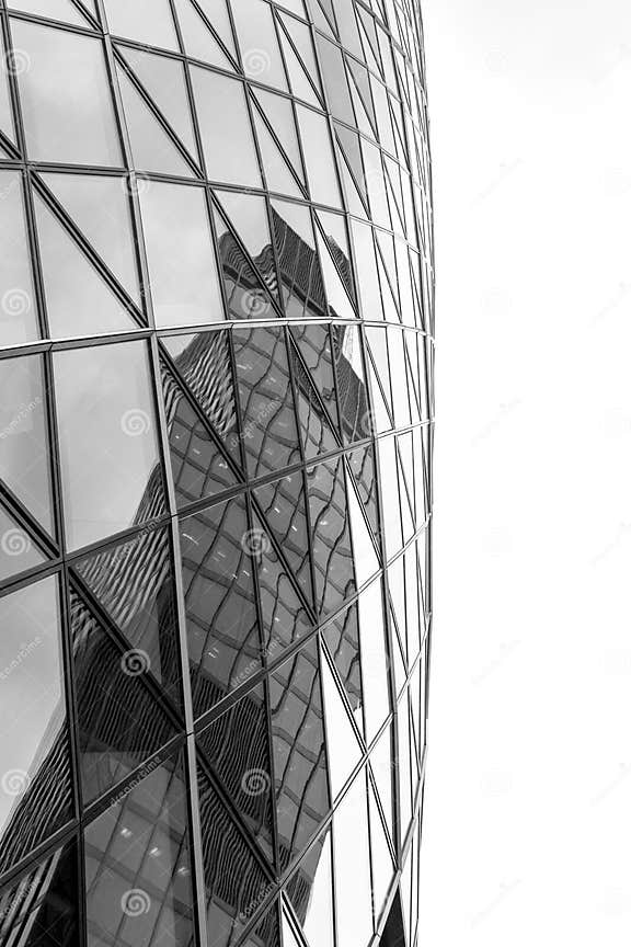 Abstract Modern Window Building Reflection Stock Image - Image of ...