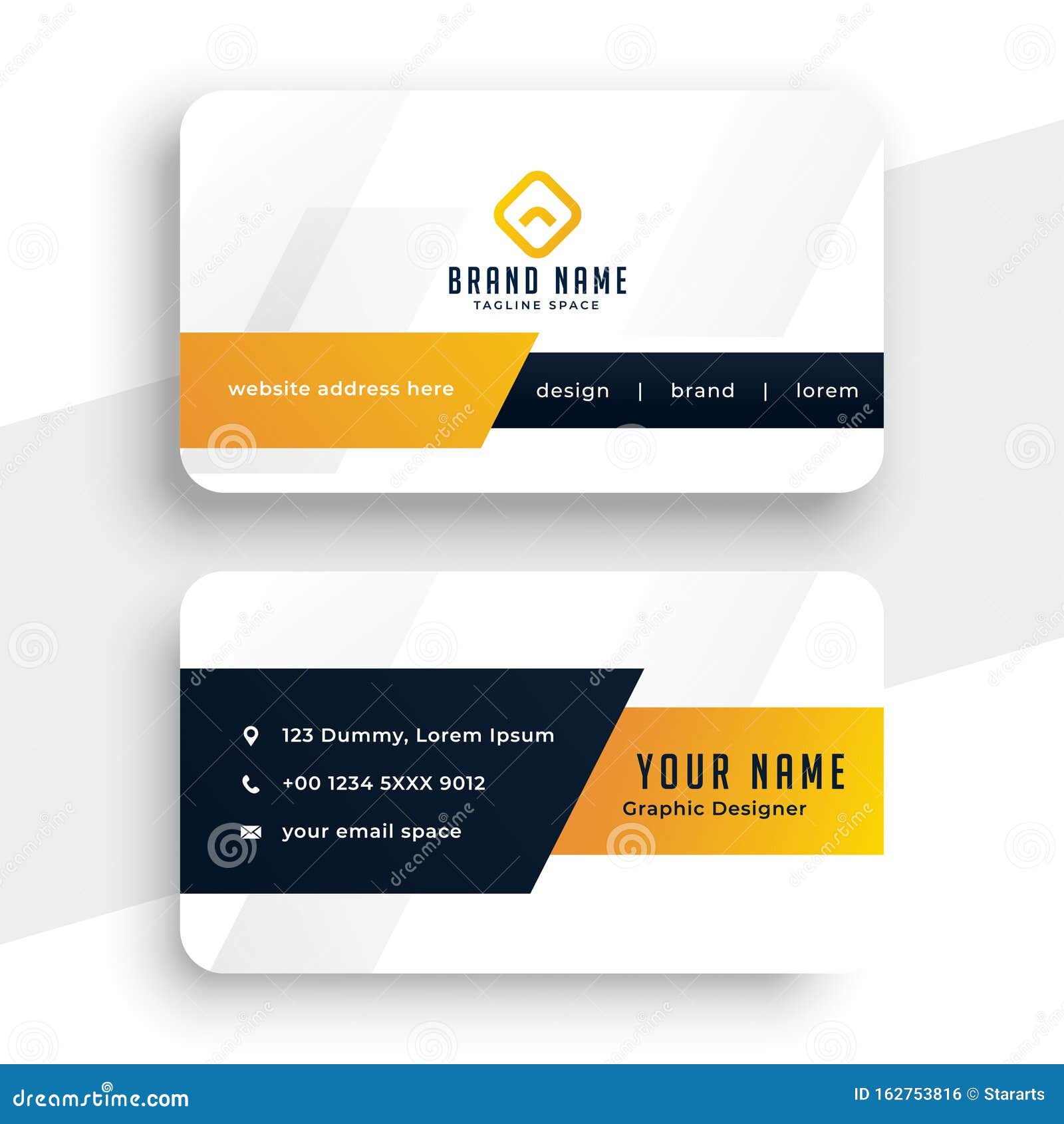 Yellow Business Card Template Stock Illustrations – 84,040 Yellow ...