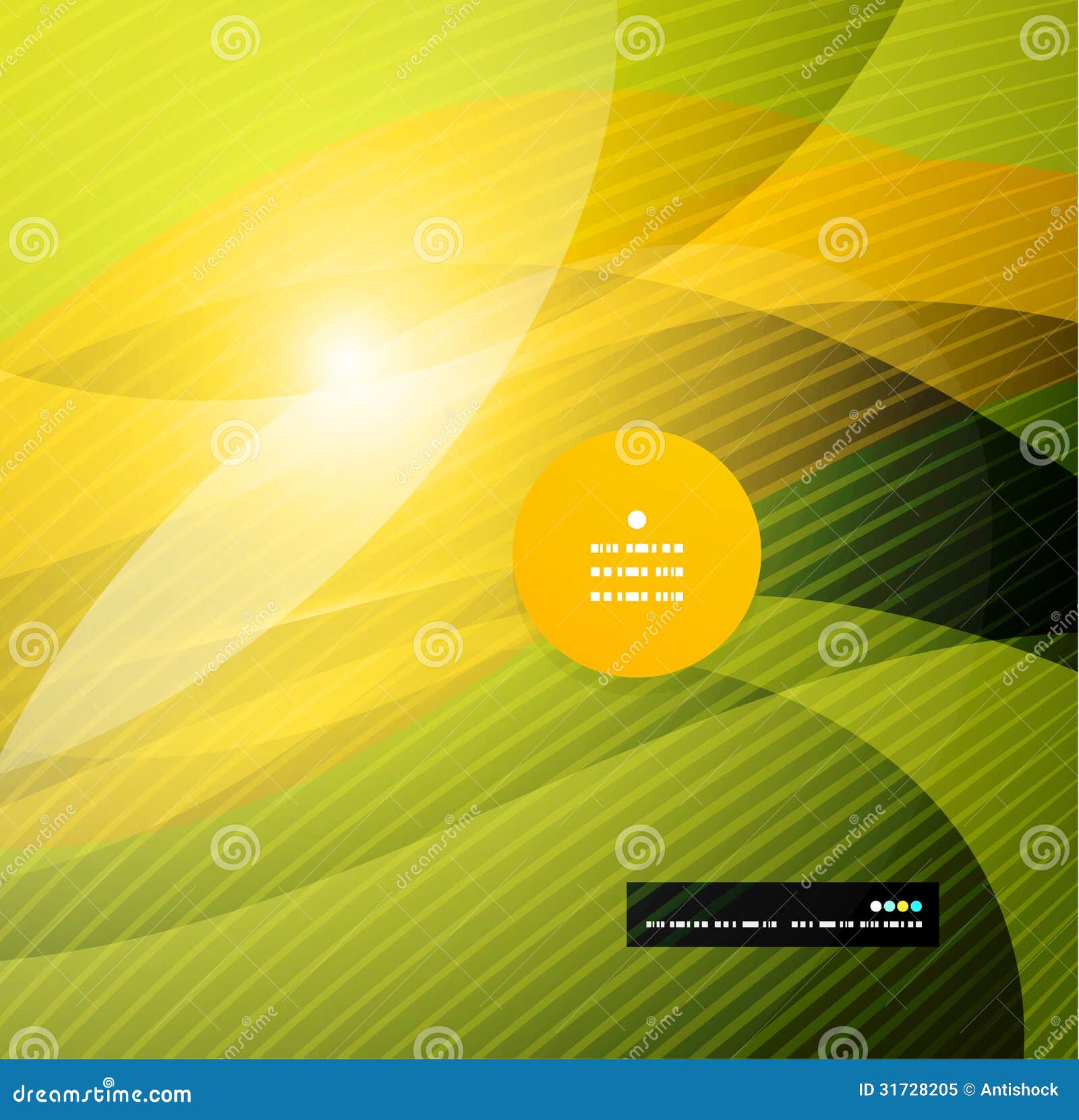 Abstract Modern Yellow Wave Template Stock Vector - Illustration of ...