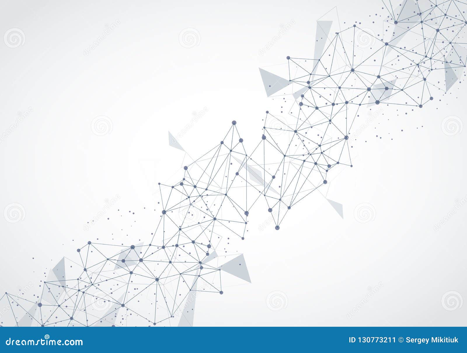 Abstract Molecular Background with Lines and Dots. Stock Vector ...