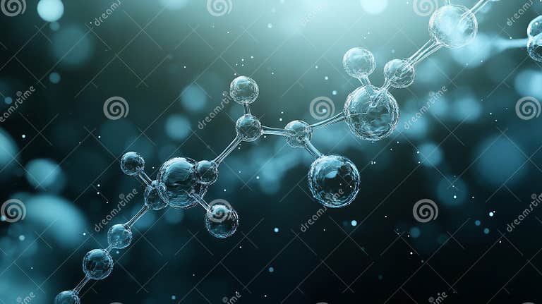 Abstract Molecular Chain Structure with a Scientific Background Stock ...
