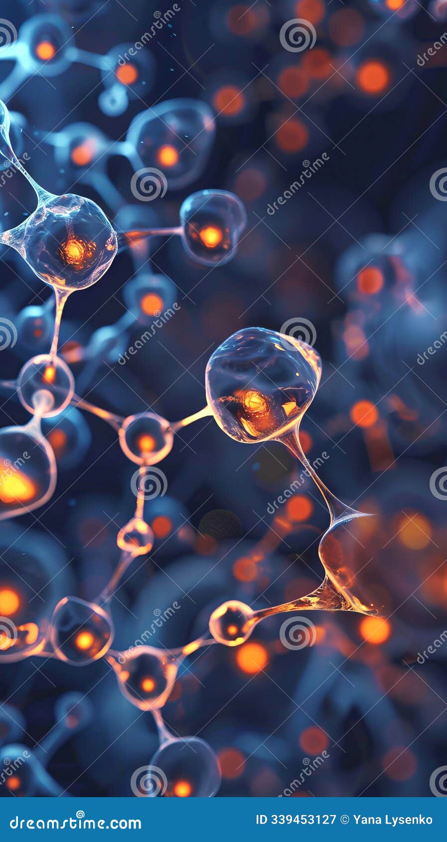 Abstract Molecular and Chemical Patterns in Vibrant Blue and Pink Hues ...