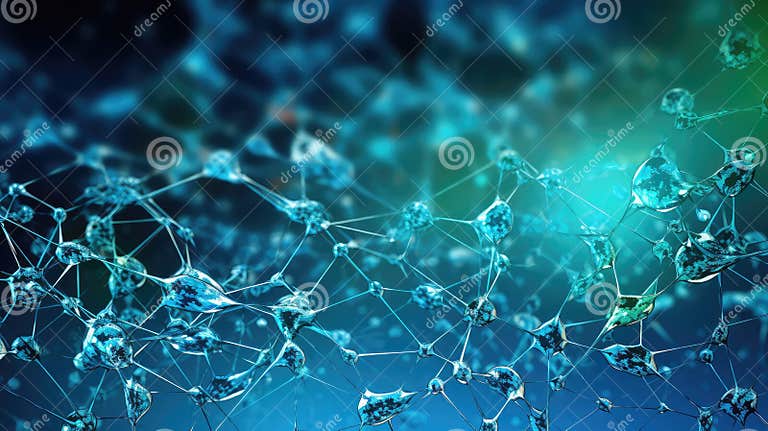 Abstract Molecular Connection Network Stock Illustration - Illustration ...