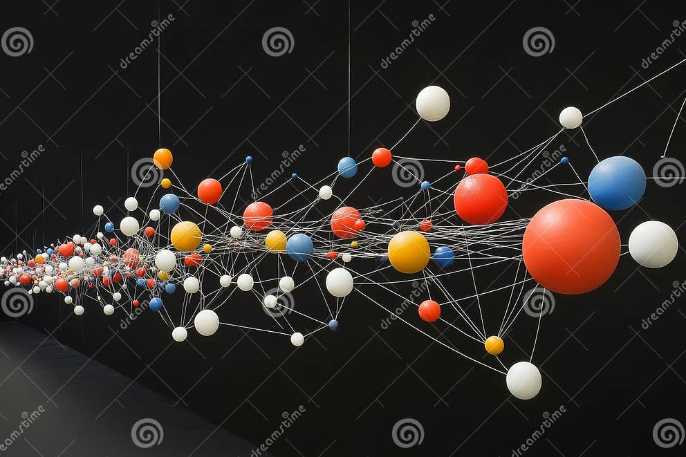 Abstract Molecular Model Made of Spheres and Rods Interconnected in ...