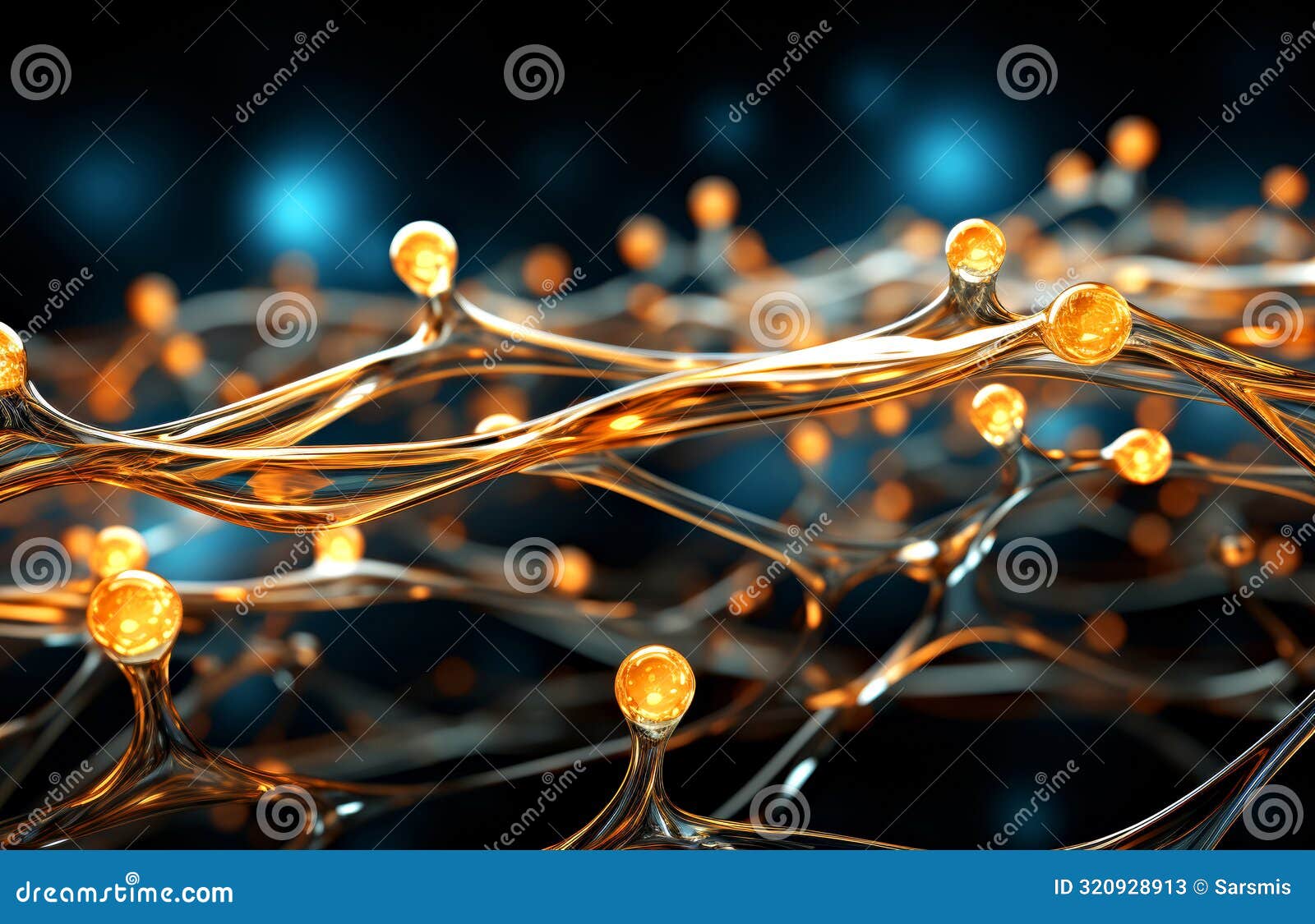 Abstract Molecular Network With Glowing Nodes - Perfect For Scientific ...
