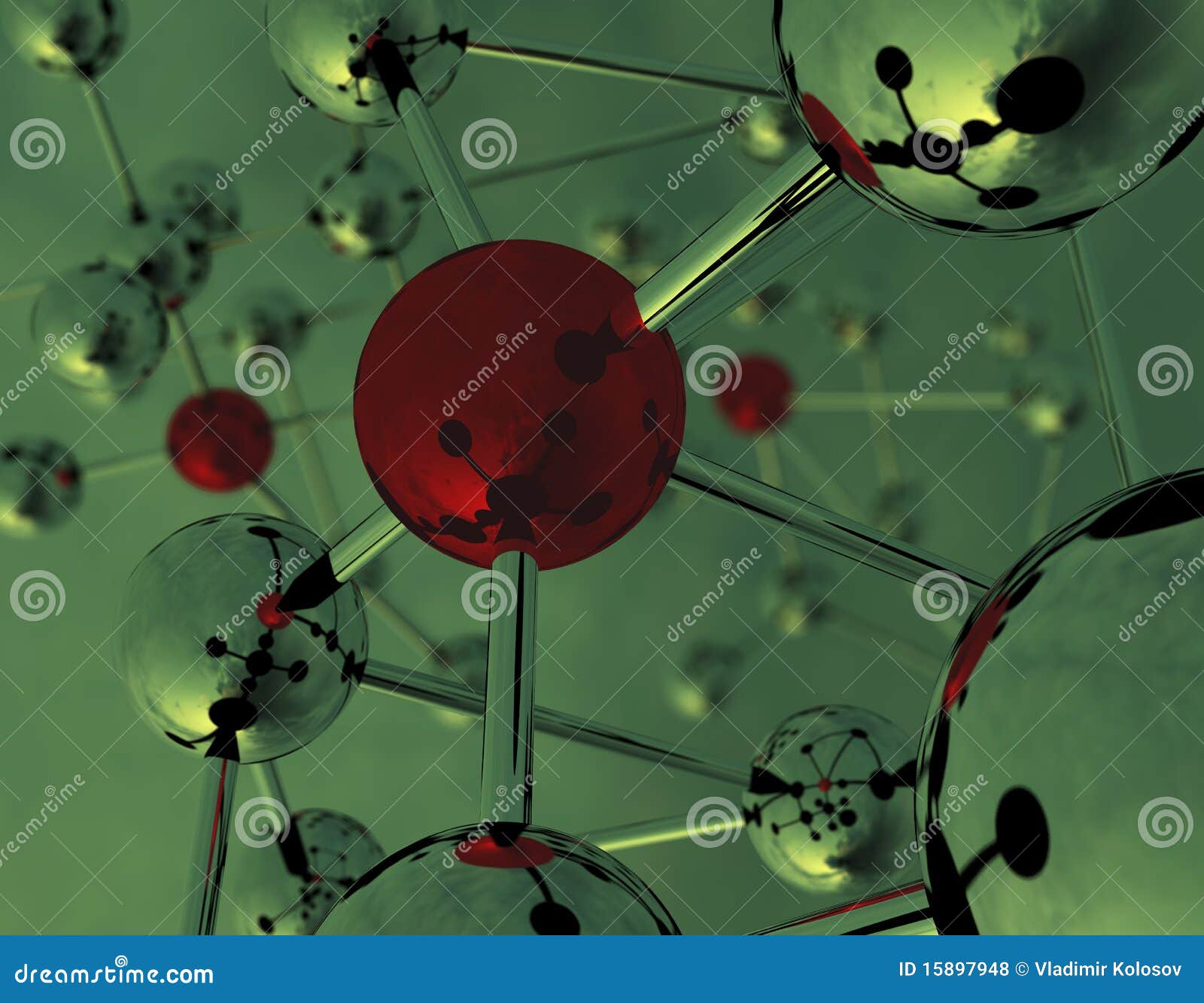 Abstract Molecular Structure Stock Illustration - Illustration of ...