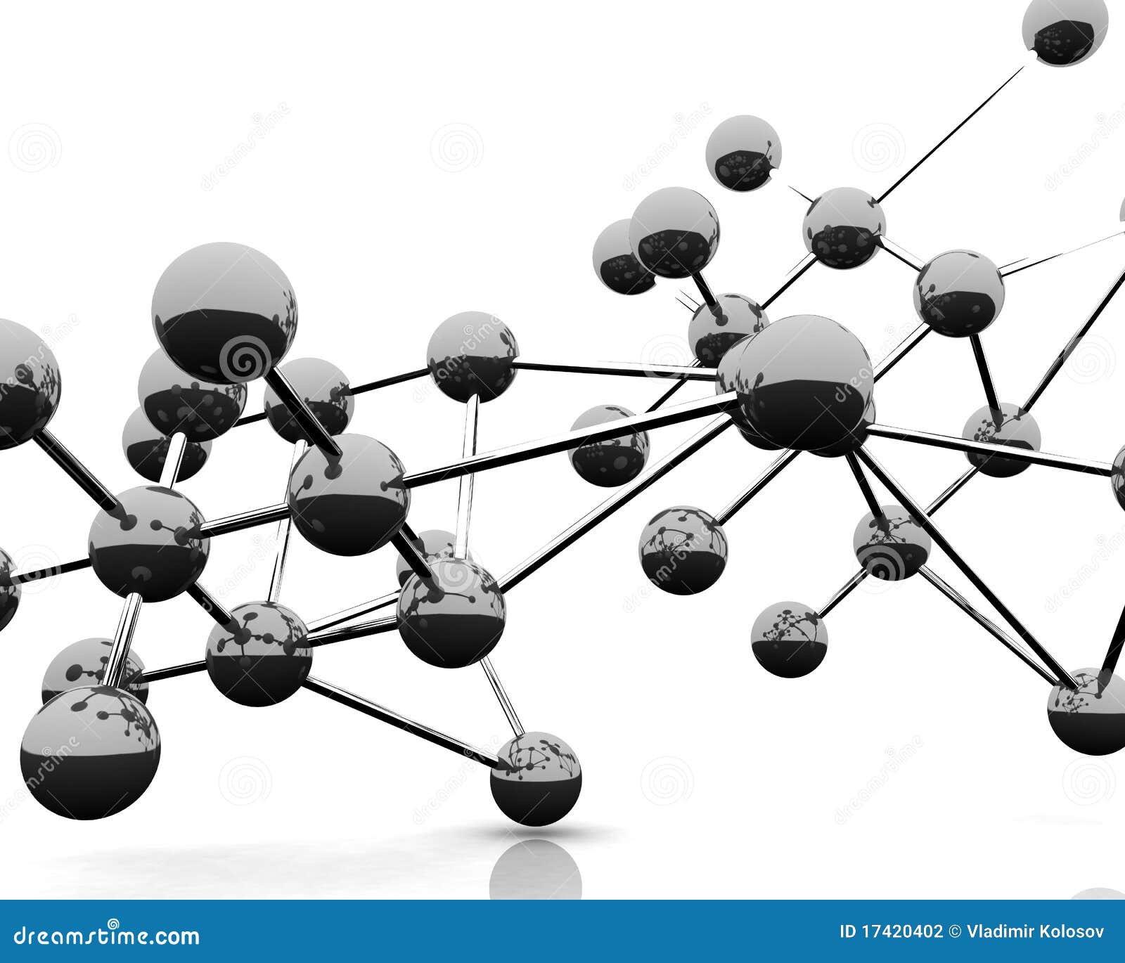 Abstract Molecular Structure Stock Illustration - Illustration of ...