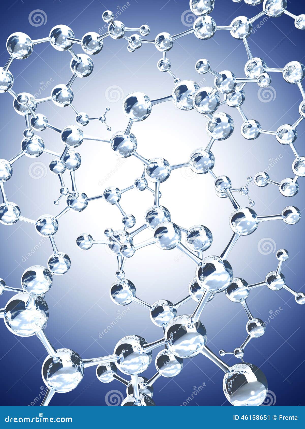 Abstract Molecular Structure Stock Illustration - Illustration of glass ...