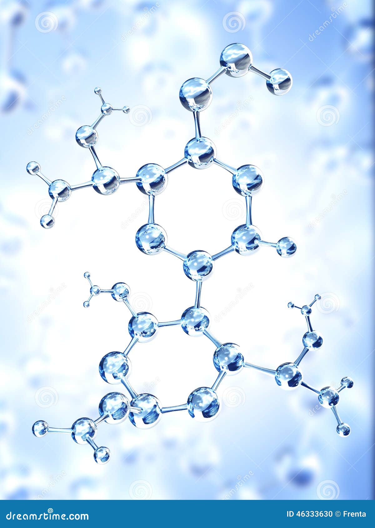 Abstract Molecular Structure Stock Illustration - Illustration of ...