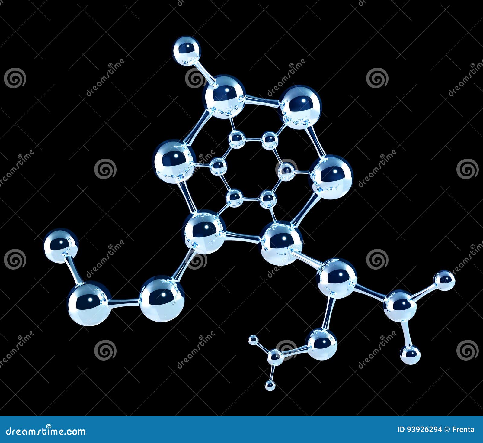 Abstract Molecular Structure Stock Illustration - Illustration of ...