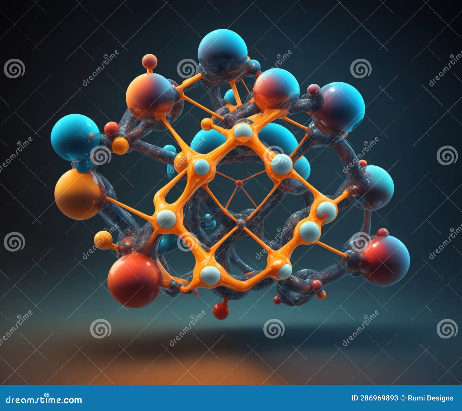 Abstract Molecular Structure HD Stock Image - Image of glass, zoom ...