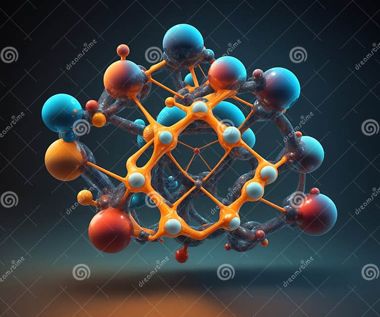 Abstract Molecular Structure HD Stock Image - Image of glass, zoom ...