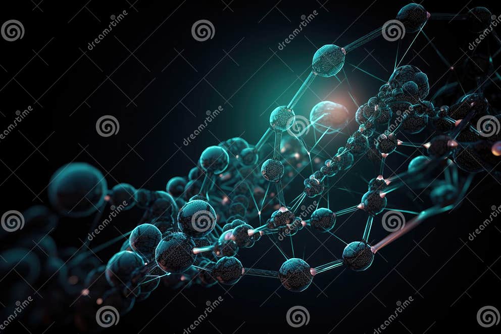 Abstract Molecular Structure, with the Intricate and Delicate Strands ...