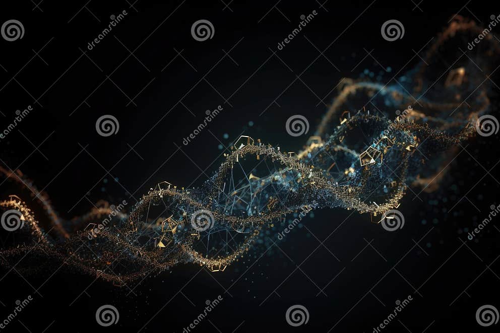 Abstract Molecular Structure, with the Intricate and Delicate Strands ...