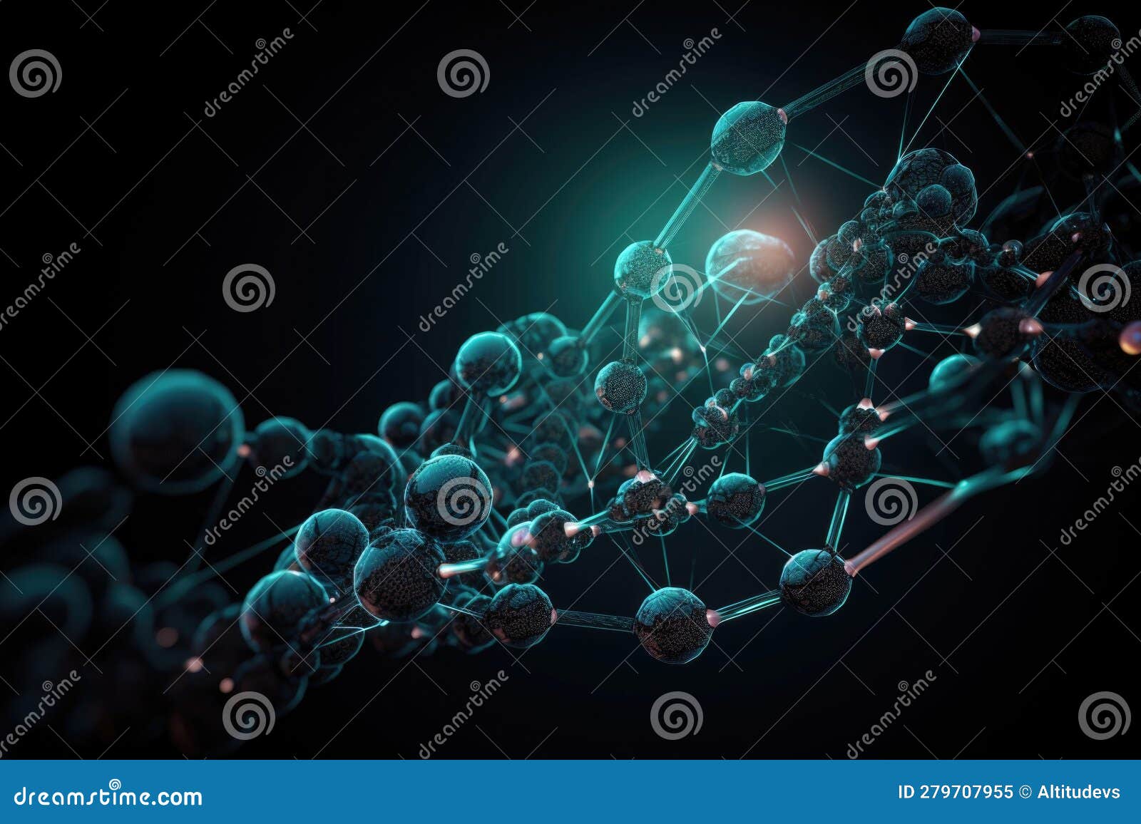 Abstract Molecular Structure, with the Intricate and Delicate Strands ...