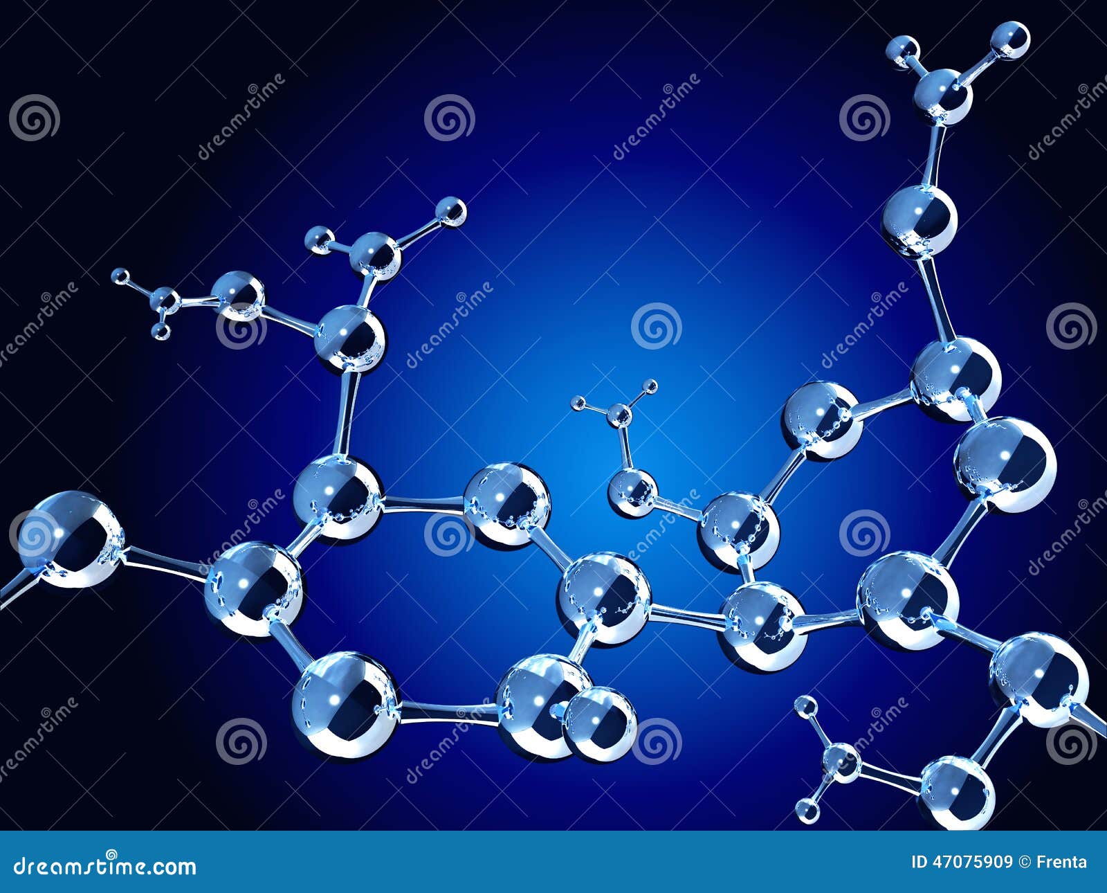 Abstract Molecular Structure Stock Illustration - Illustration of mesh ...