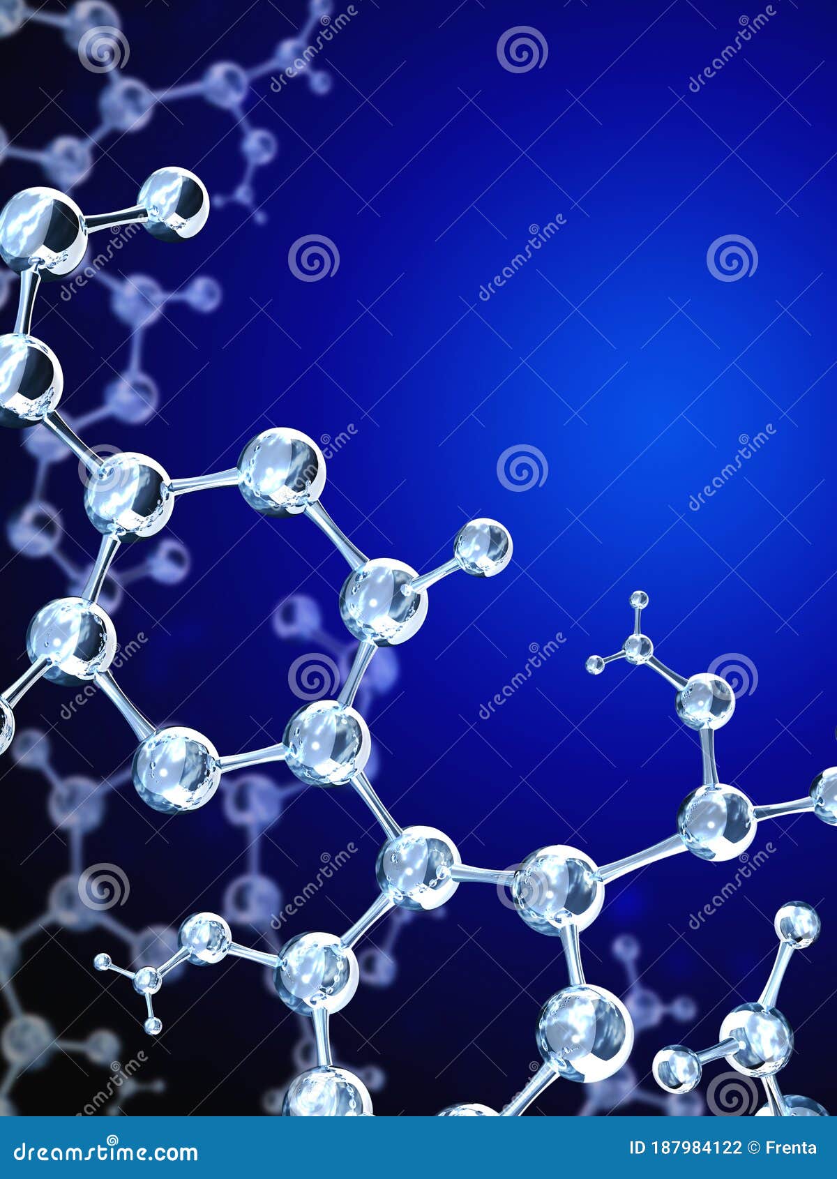 Abstract Molecular Structure Stock Illustration - Illustration of ...