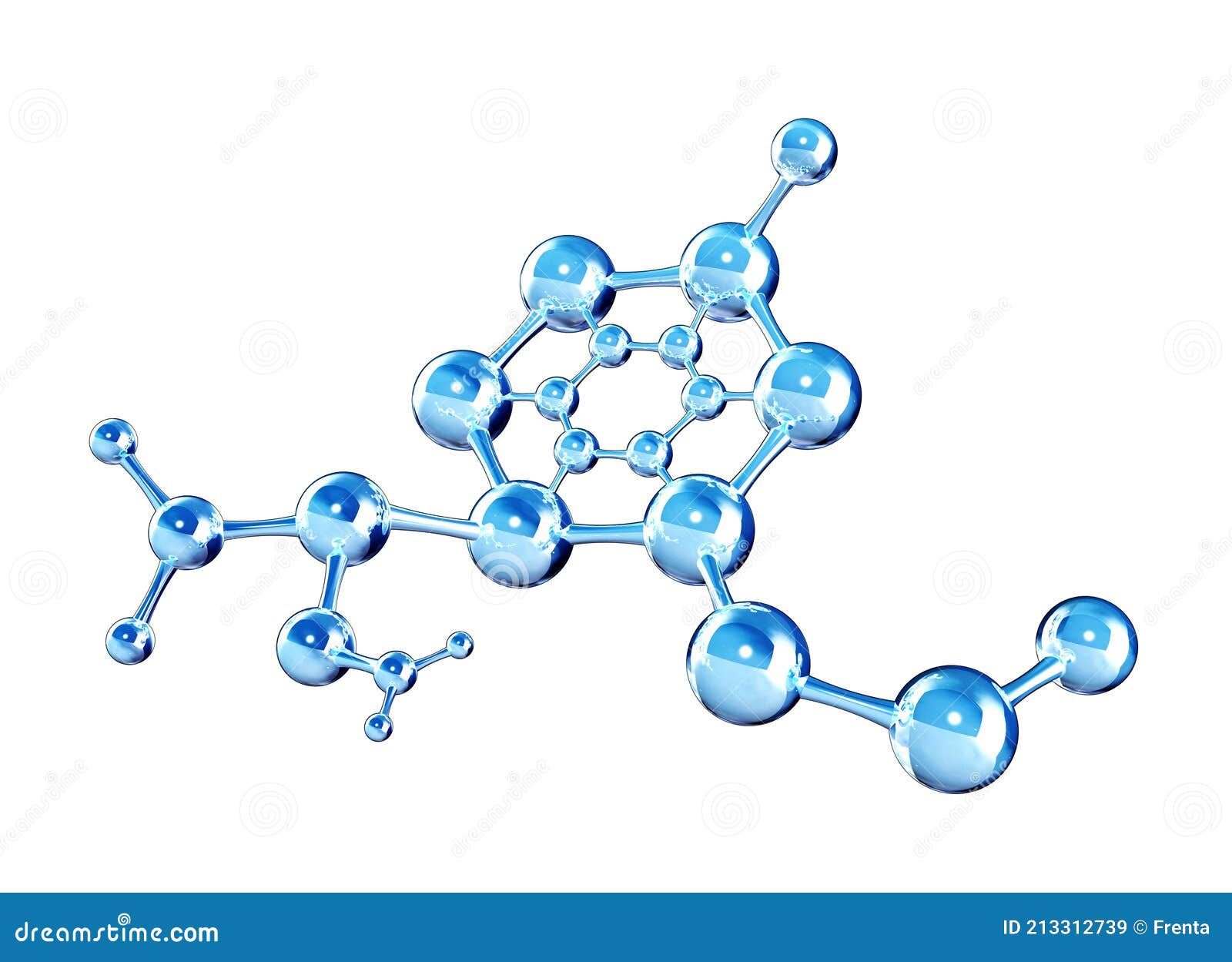 Abstract Molecular Structure Stock Illustration - Illustration of ...