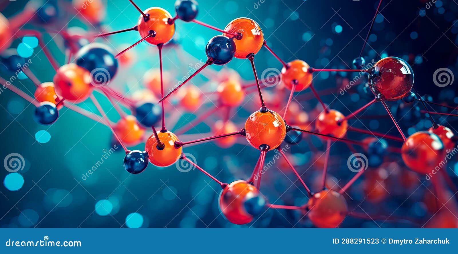 Abstract Molecular Structure: Abstract Representation of a Molecular ...