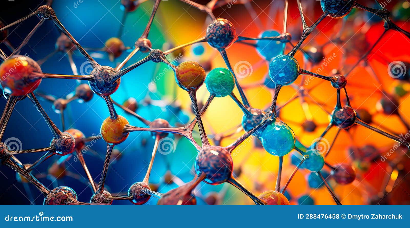 Abstract Molecular Structure: Abstract Representation of a Molecular ...