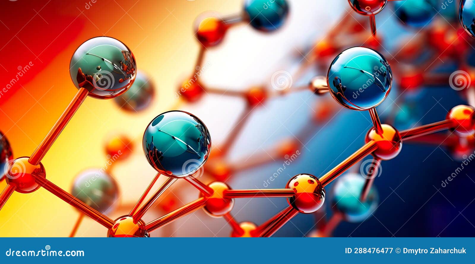Abstract Molecular Structure: Abstract Representation of a Molecular ...