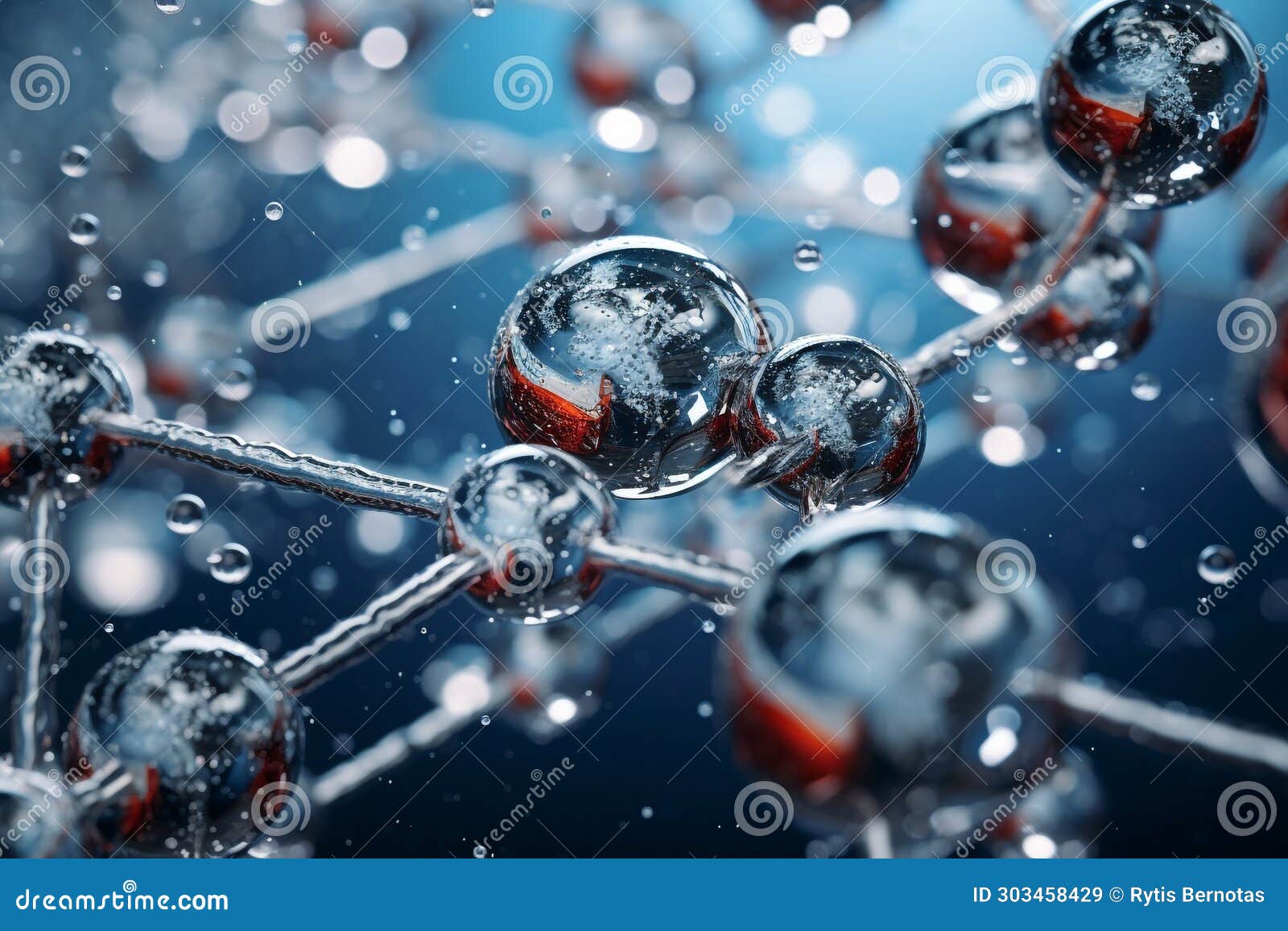 Abstract Molecular Structure Visualization Background Illustration ...