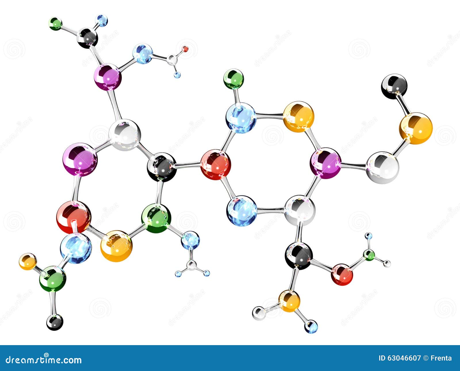 Abstract Molecular Structure Stock Illustration - Illustration of ...