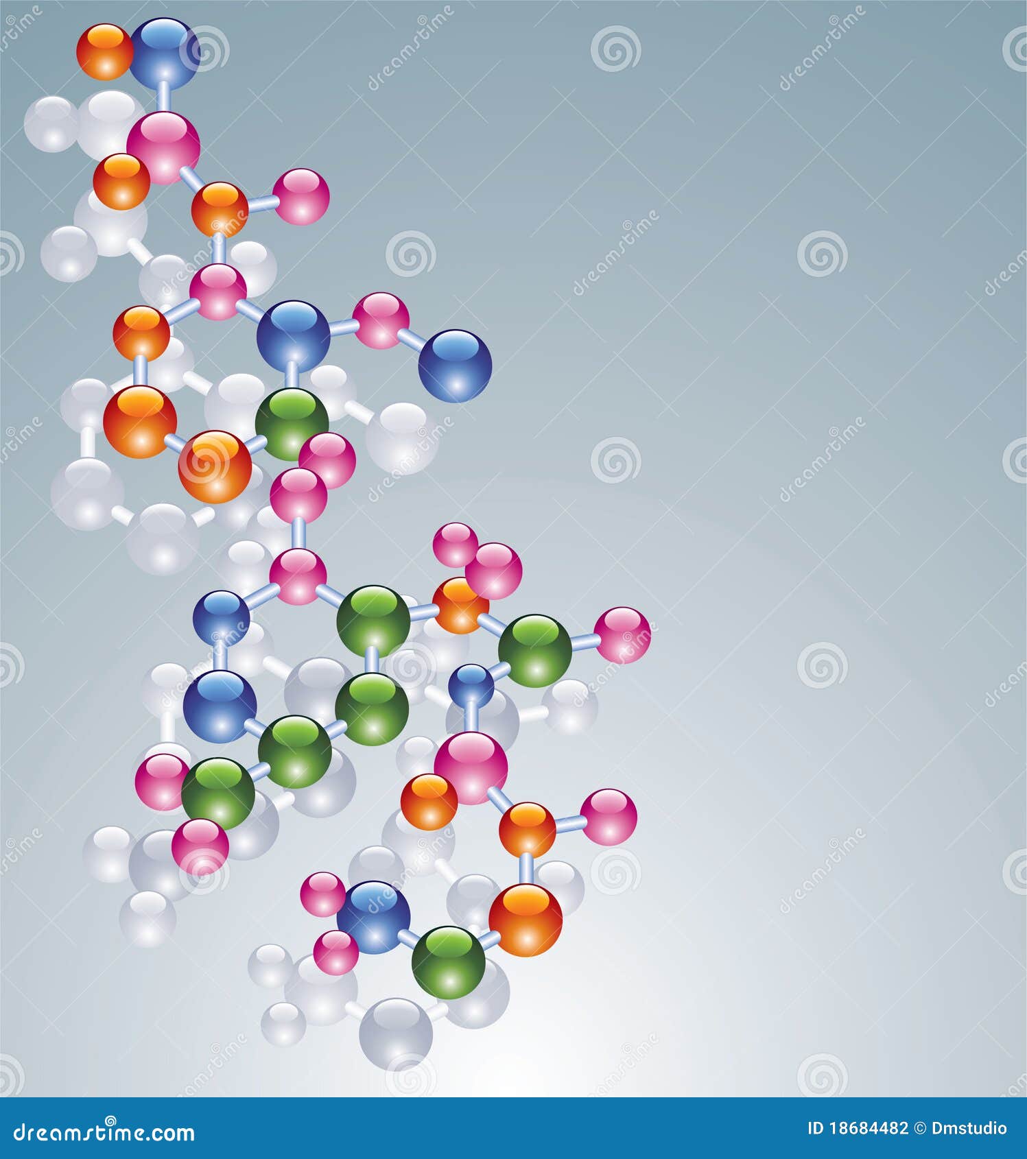 Abstract molecule stock vector. Illustration of medical - 18684482