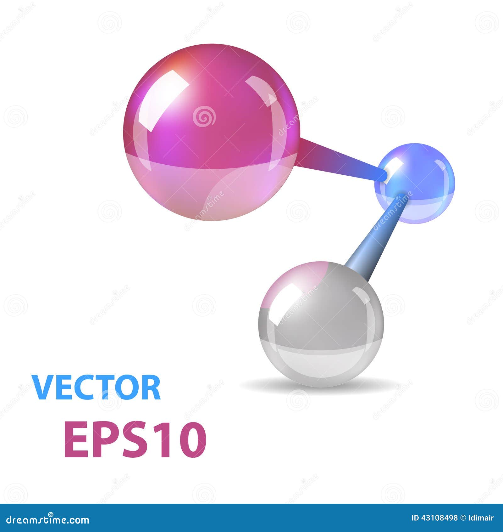 Abstract Molecule. Connected Balls. Vector Stock Vector - Illustration ...