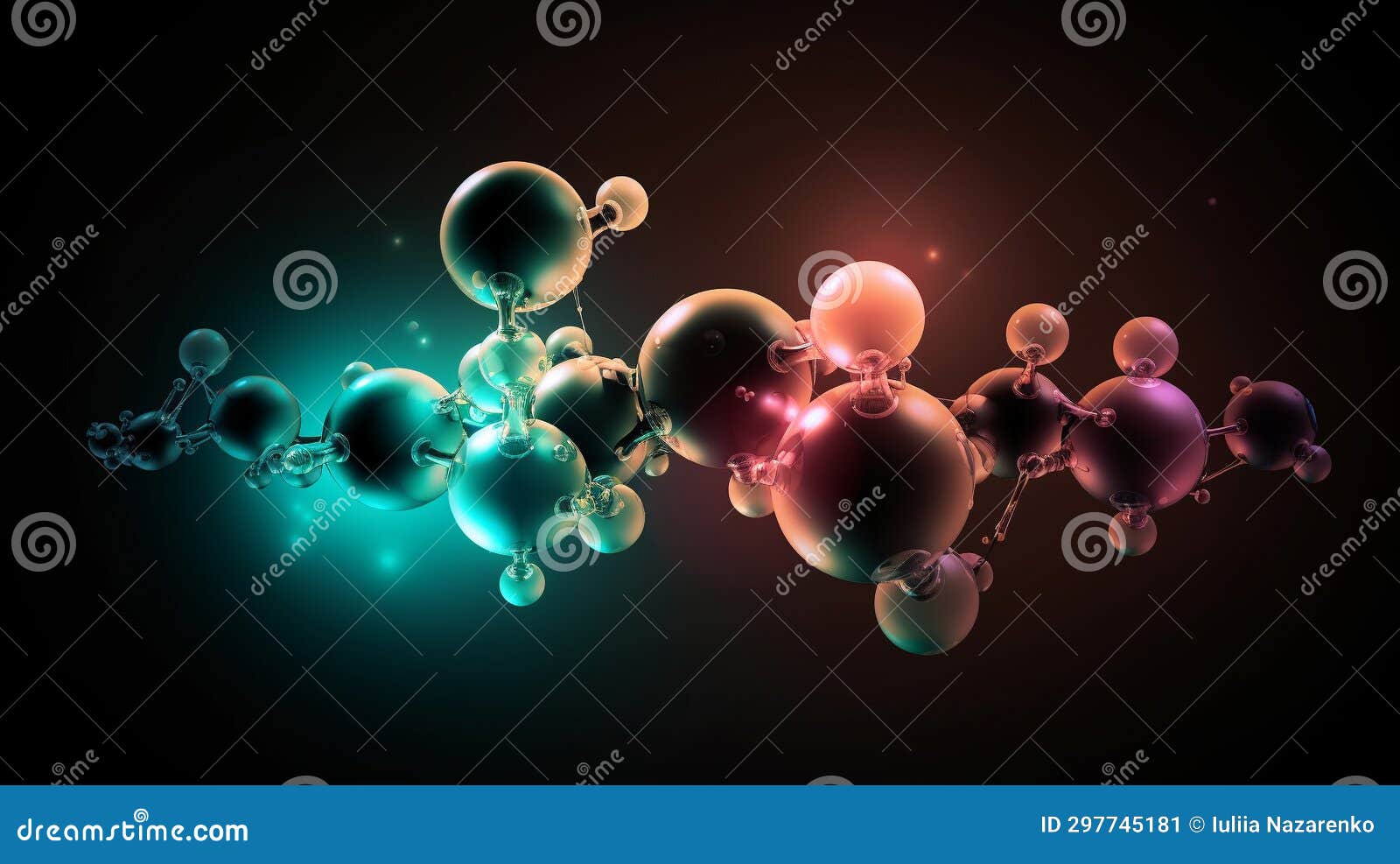 Molecule Design. AI Generated Stock Image - Image of visual ...