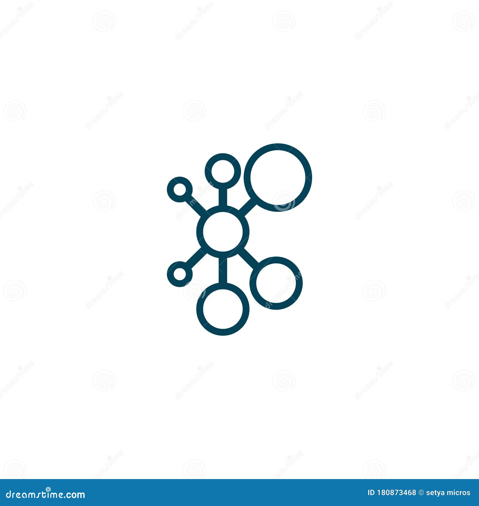 Abstract Molecule Icon Illustration Template Logo and Symbol Vector ...