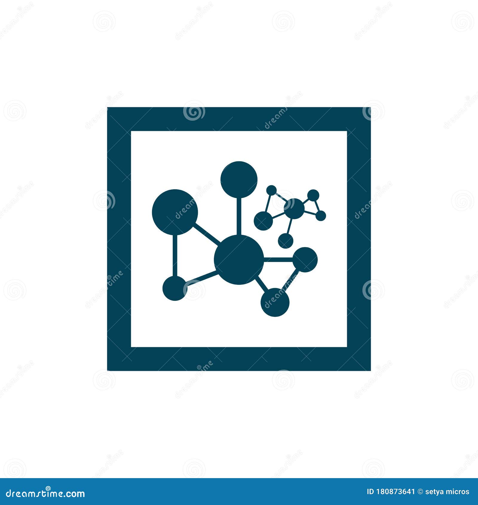 Abstract Molecule Icon Illustration Template Logo and Symbol Vector ...