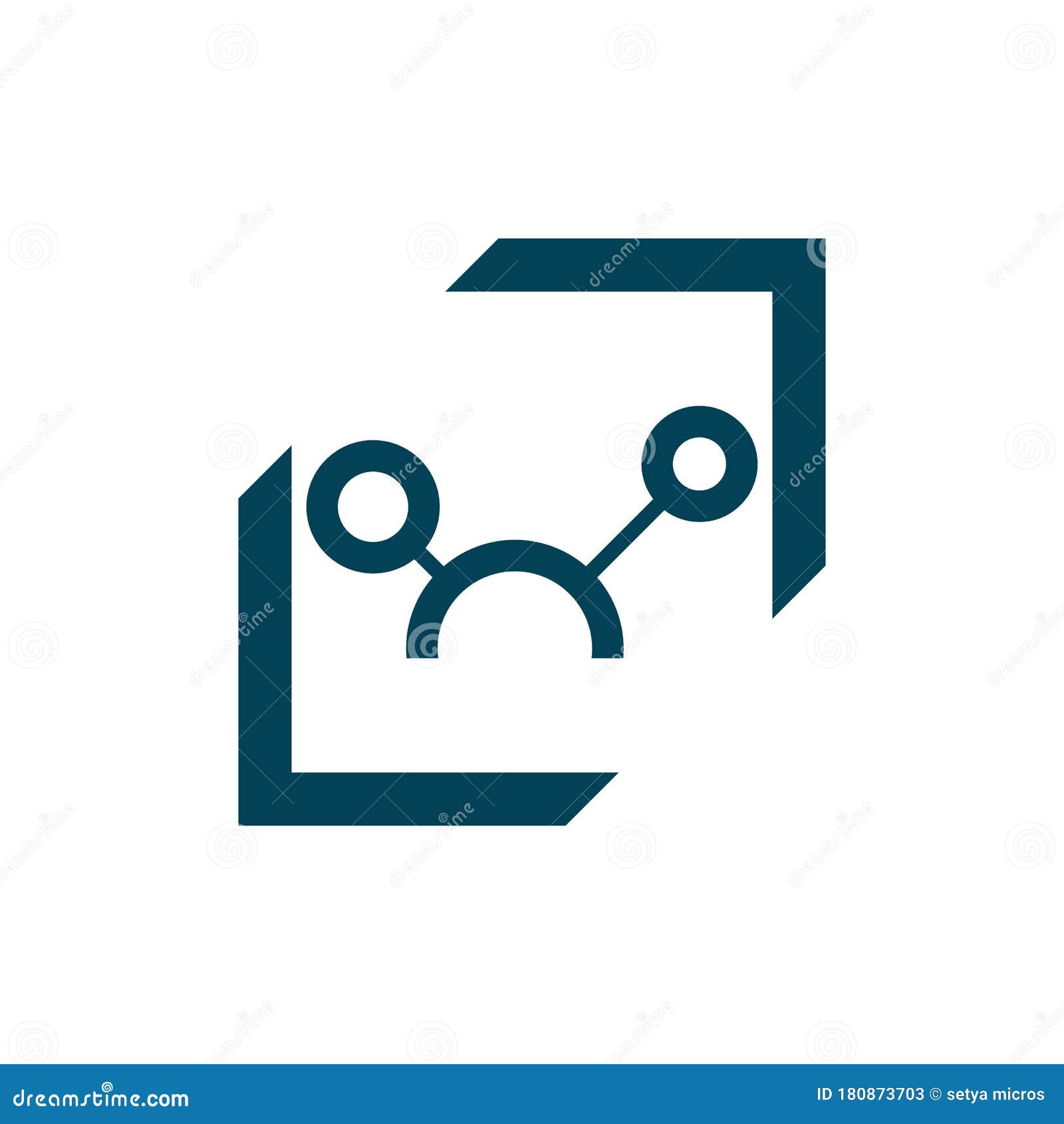 Abstract Molecule Icon Illustration Template Logo and Symbol Vector ...