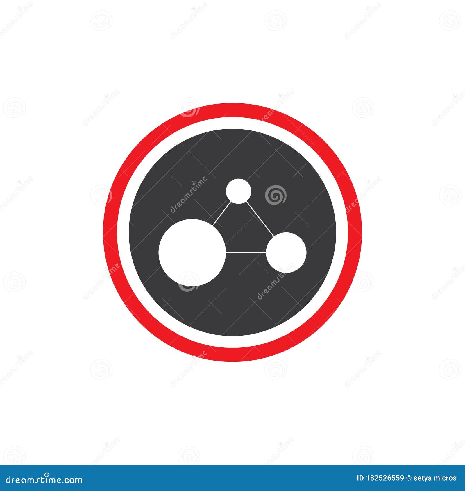 Abstract Molecule Icon Illustration Template Logo and Symbol Vector ...