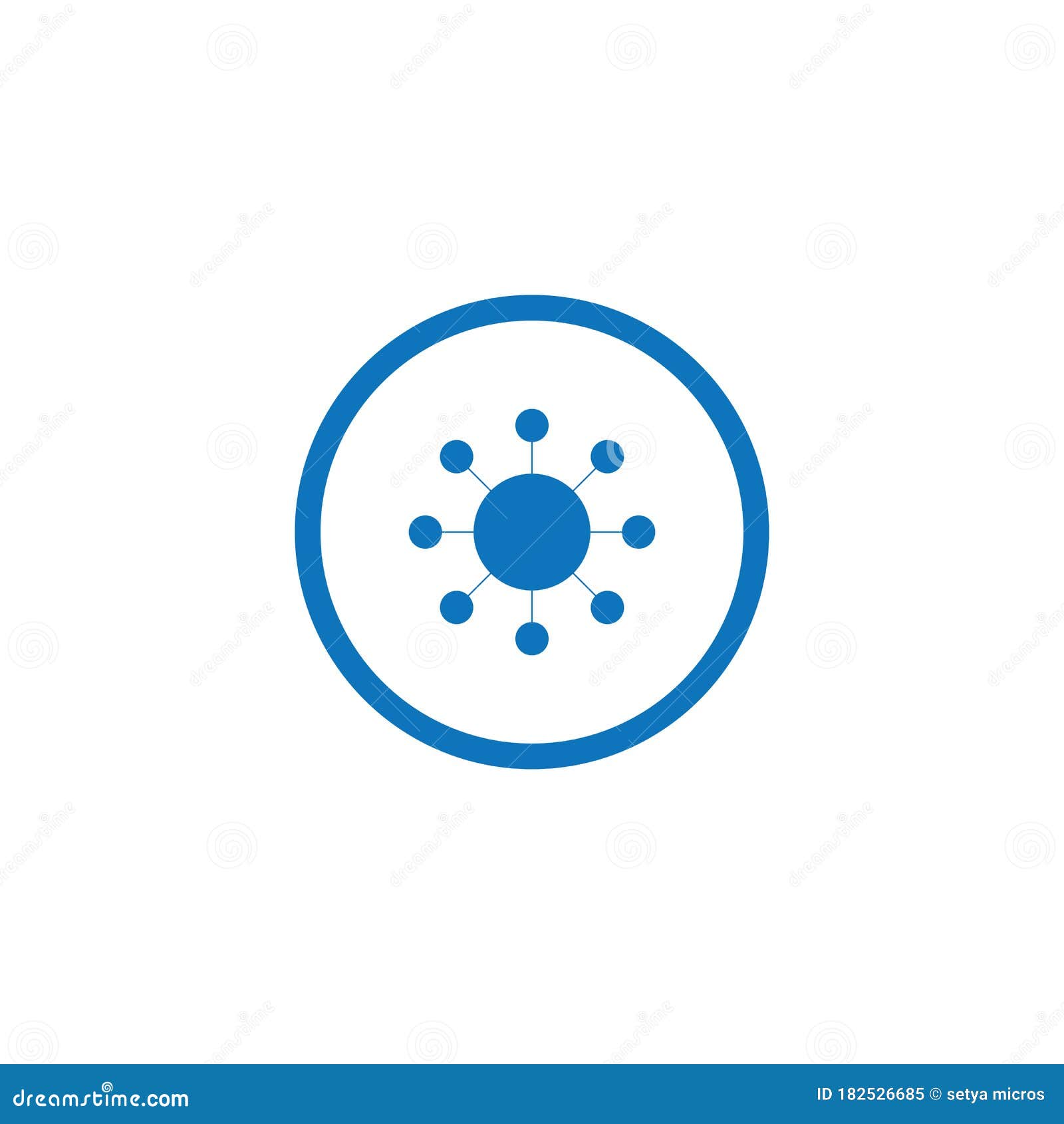Abstract Molecule Icon Illustration Template Logo and Symbol Vector ...