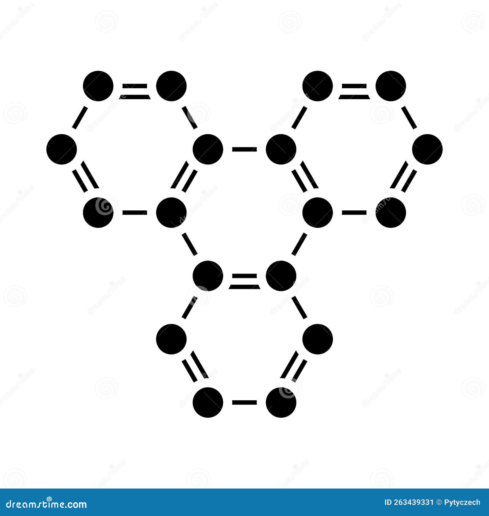 Abstract Molecule Icon - Symbol of Chemistry Stock Illustration ...