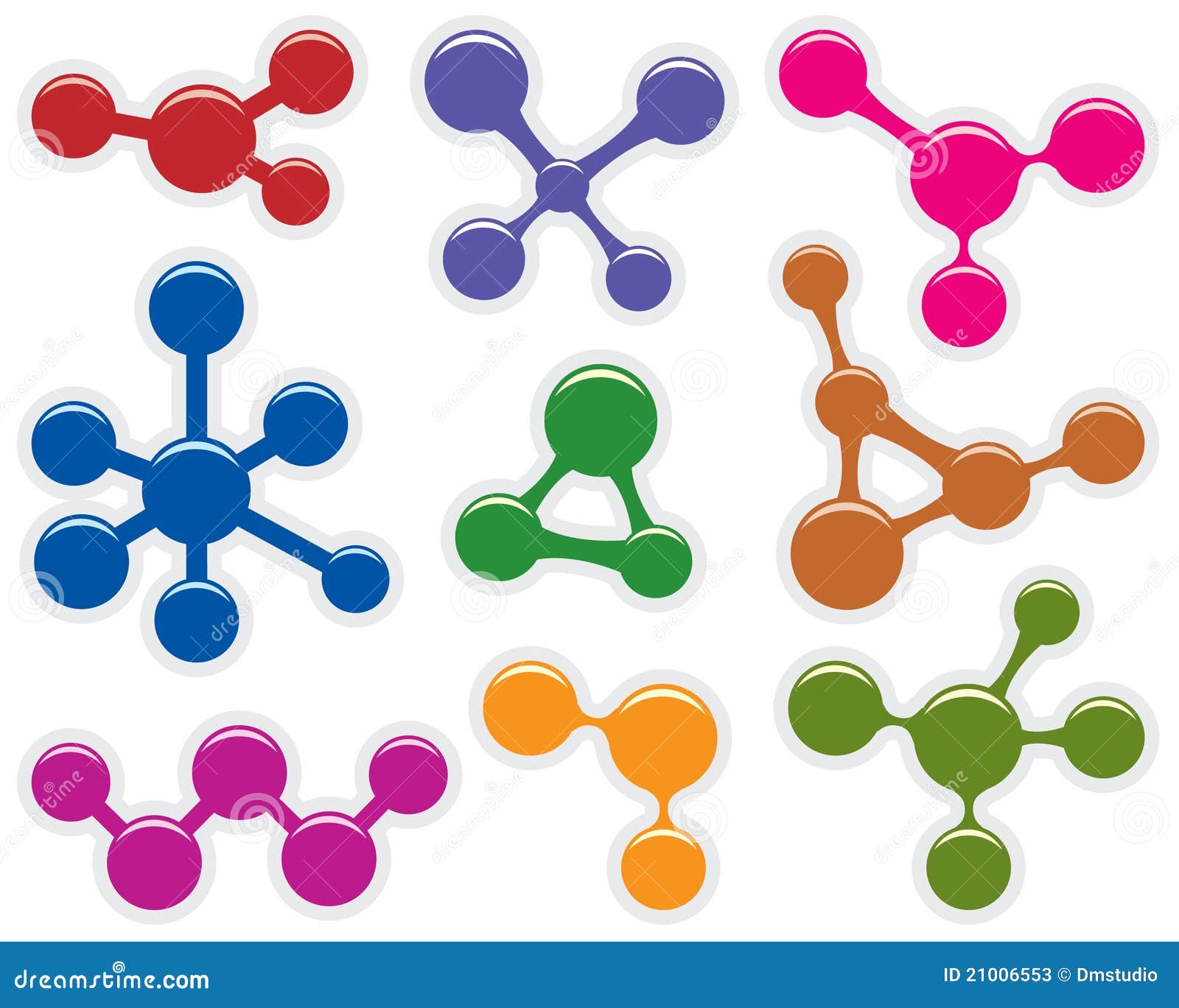 Abstract molecule icons stock vector. Illustration of icon - 21006553