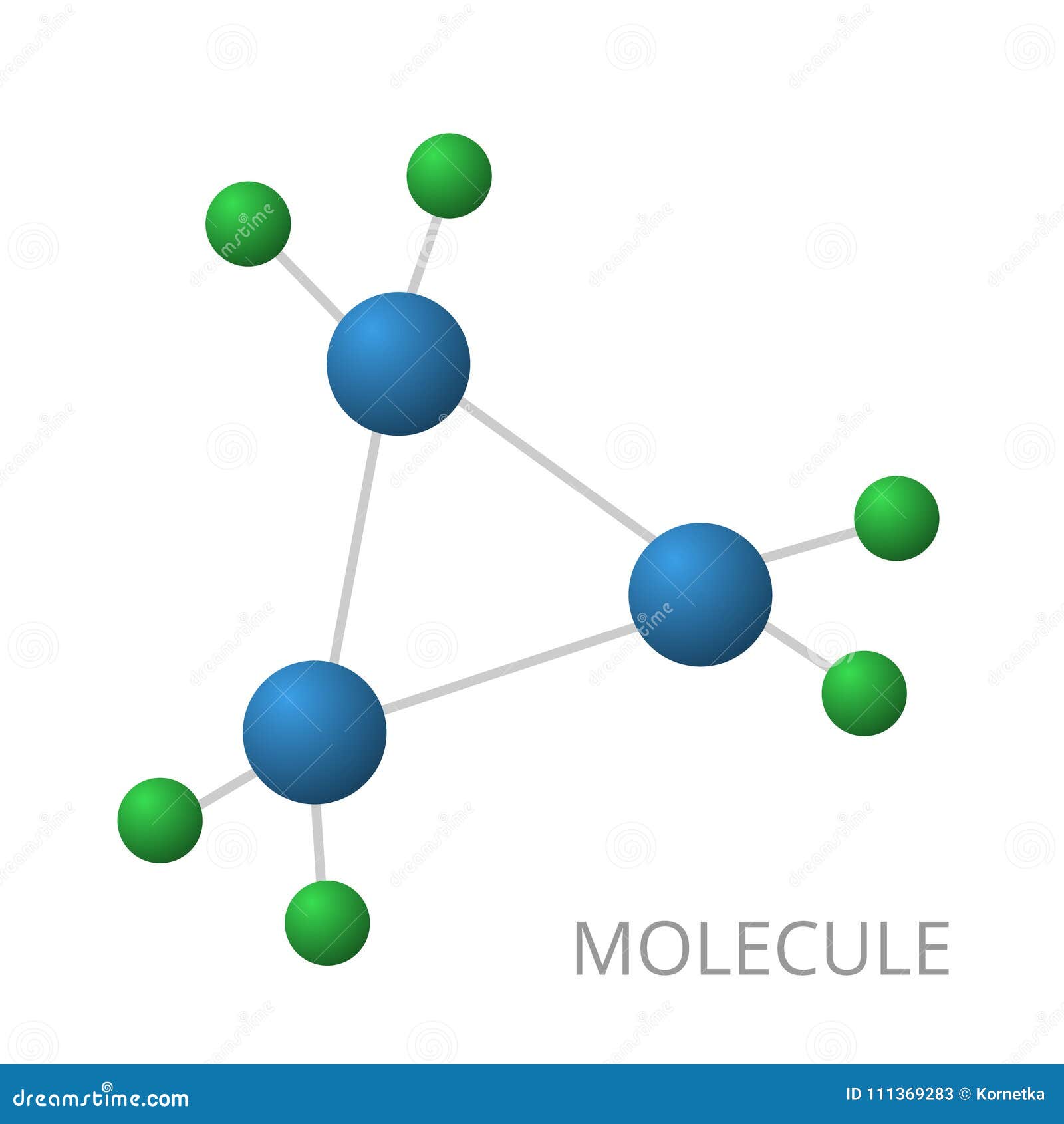 Abstract Molecule Isolated on White Background. Stock Vector ...