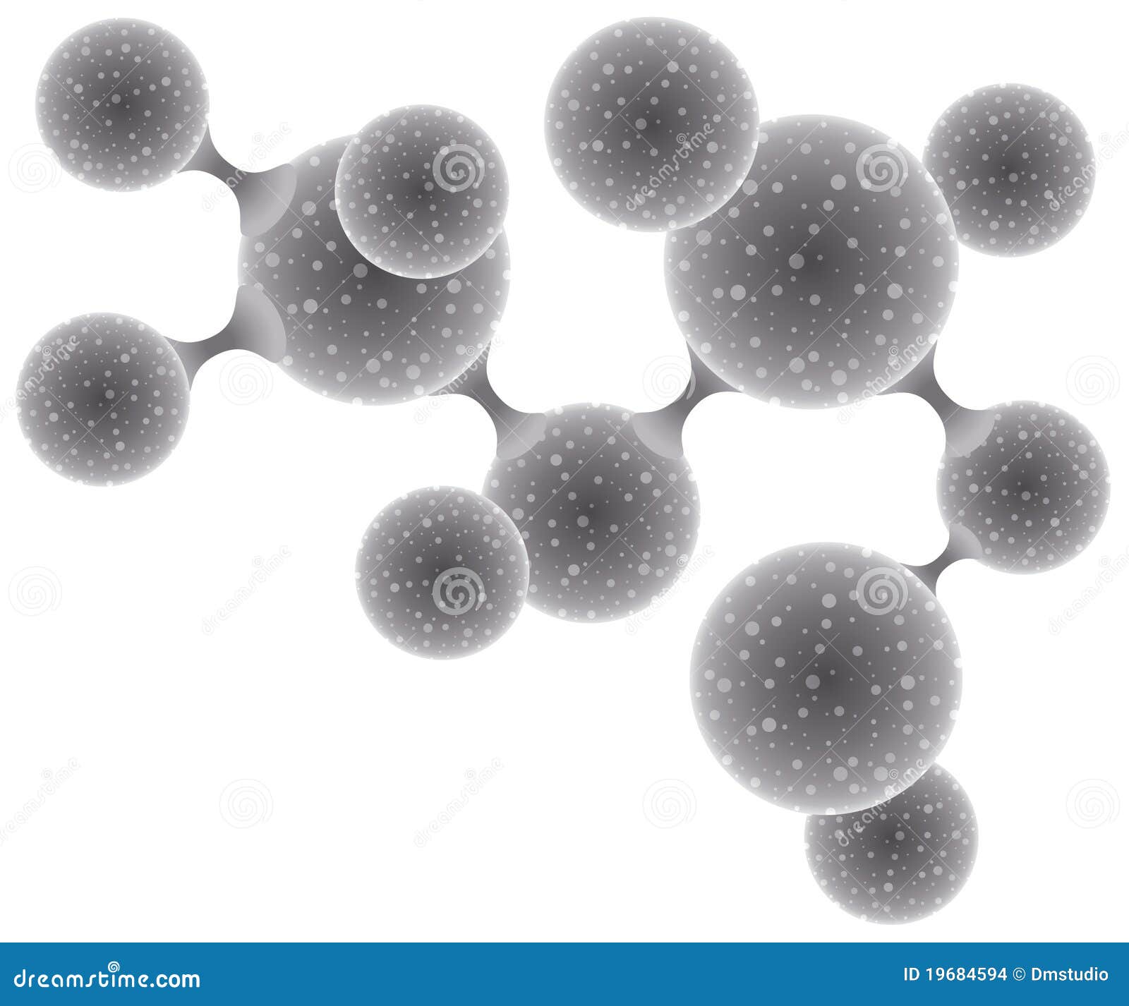 Abstract Molecule or Microbe Stock Vector - Illustration of chemical ...