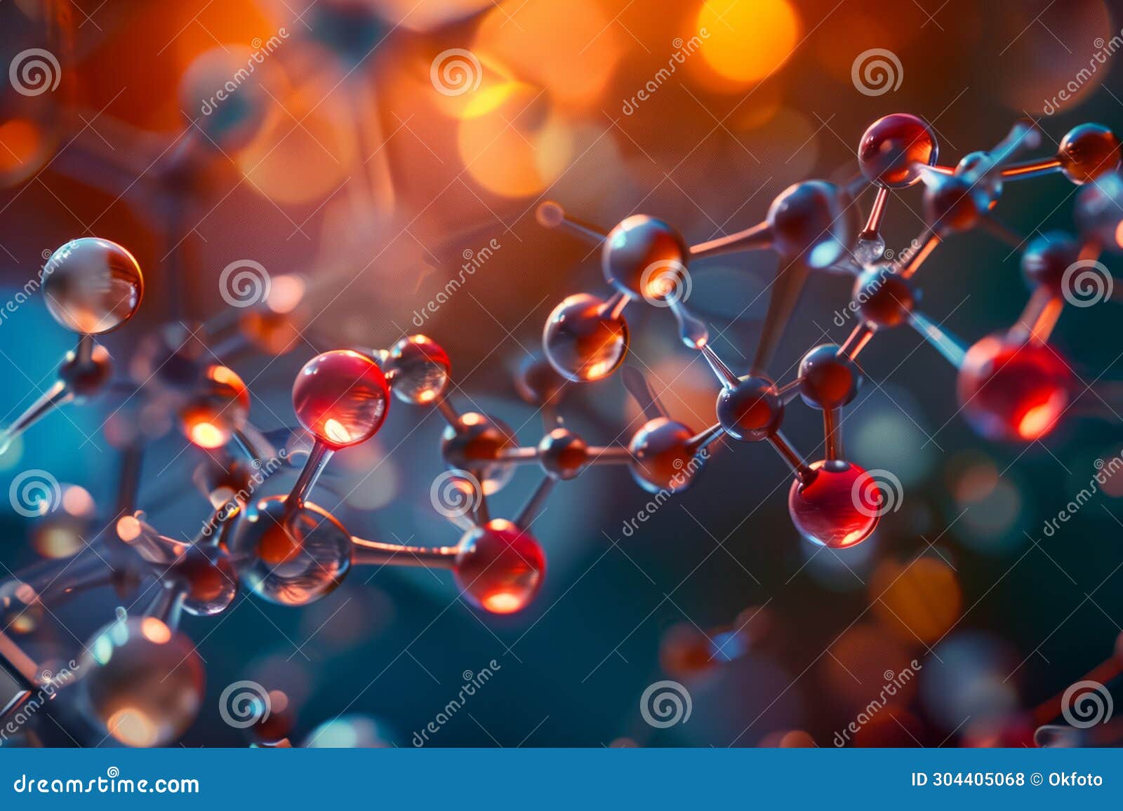 Abstract Molecule Microscopic Model. Stock Photo - Image of molecule ...