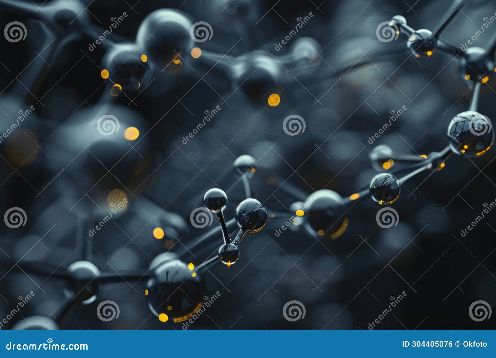 Abstract Molecule Microscopic Model. Stock Photo - Image of healthcare ...
