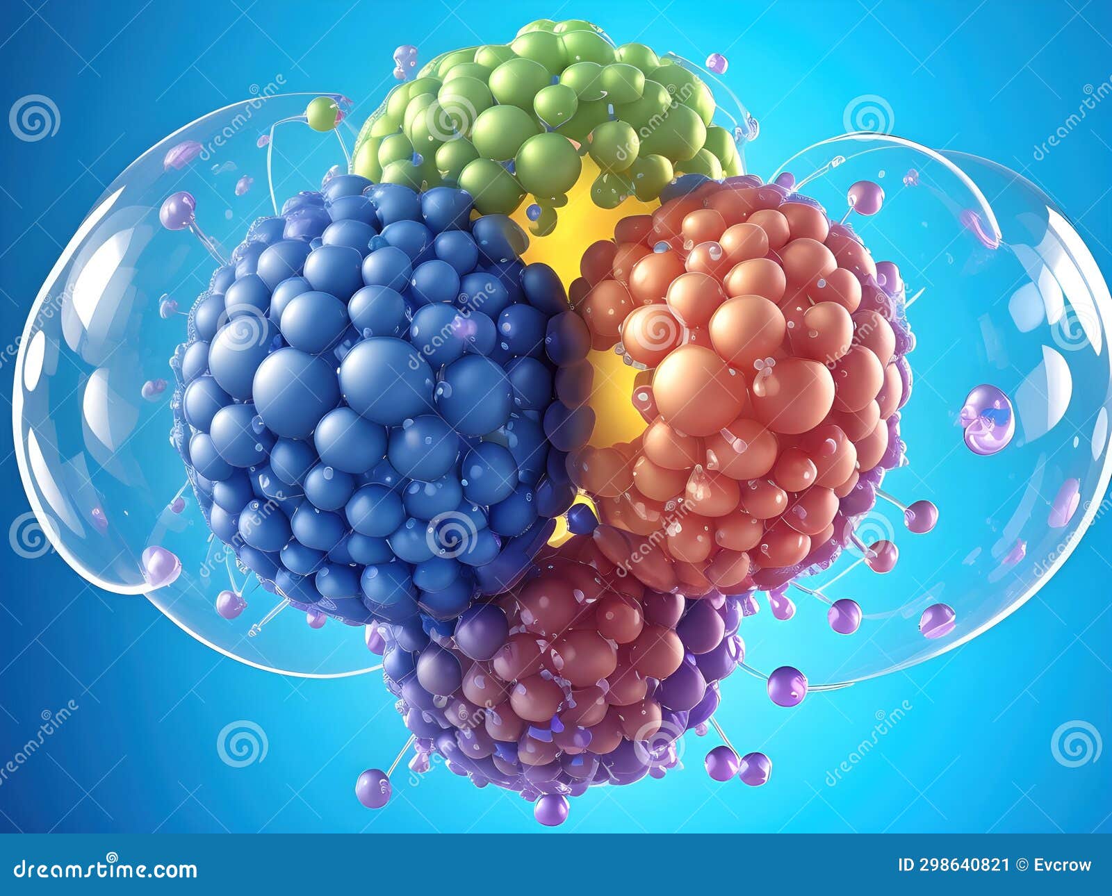 Abstract molecule model stock image. Image of science - 298640821